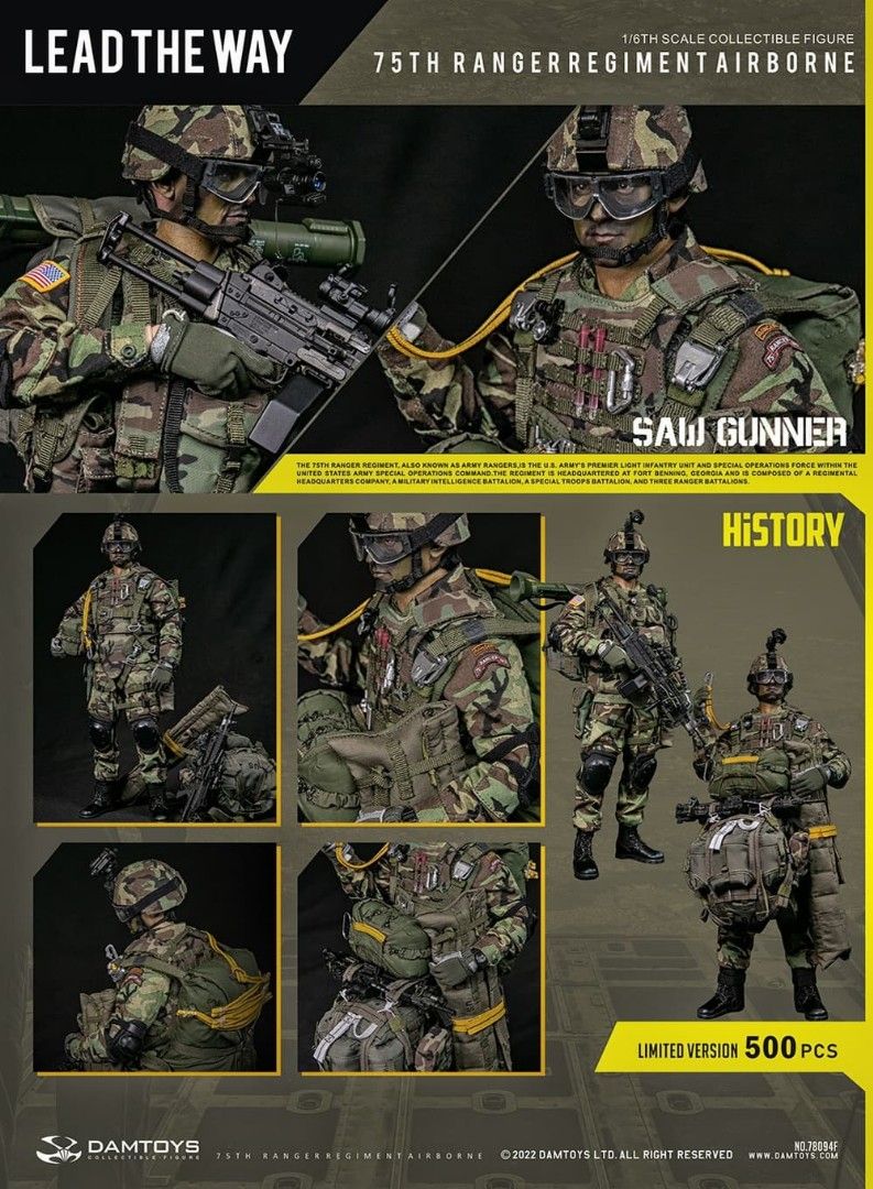 Damtoys Limited Version 78094F - Elite Series - 75th Ranger Regiment ...