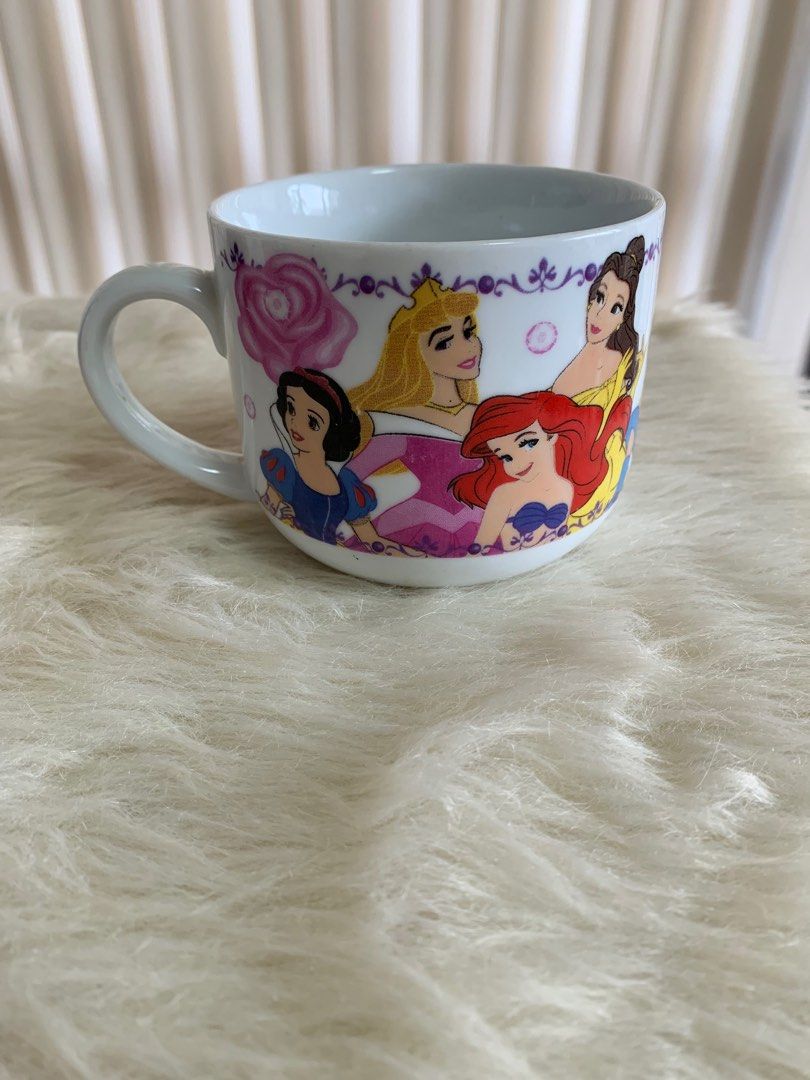 Disney Princess cup Snow White Aurora Ariel Belle Cinderella, Furniture ...