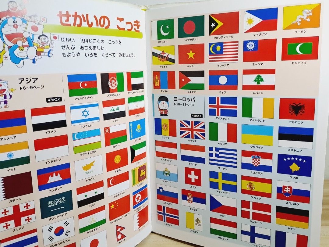 Doraemon Japanese World Map for Kids, Hobbies & Toys, Books & Magazines ...