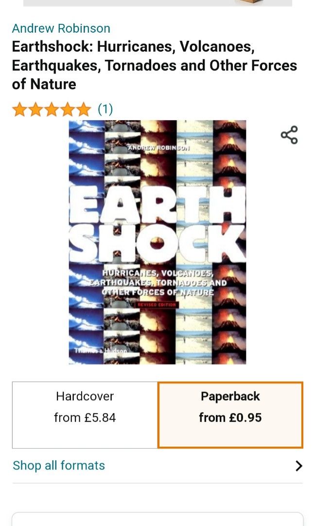 Earth Shock, Hobbies & Toys, Books & Magazines, Textbooks on Carousell