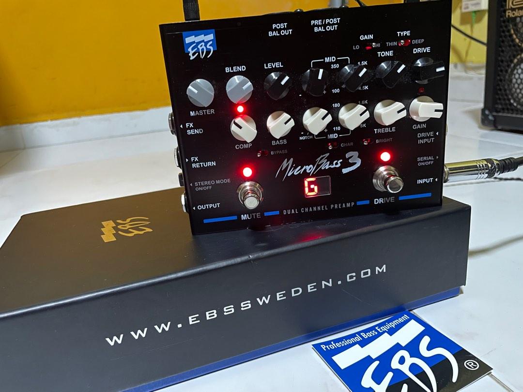 EBS Microbass 3. 2-Channel bass preamp / Bass Overdrive., Hobbies ...