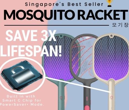 Electric Mosquito Racket Fly Swatter Killer Racquet Dual-Mode USB ...