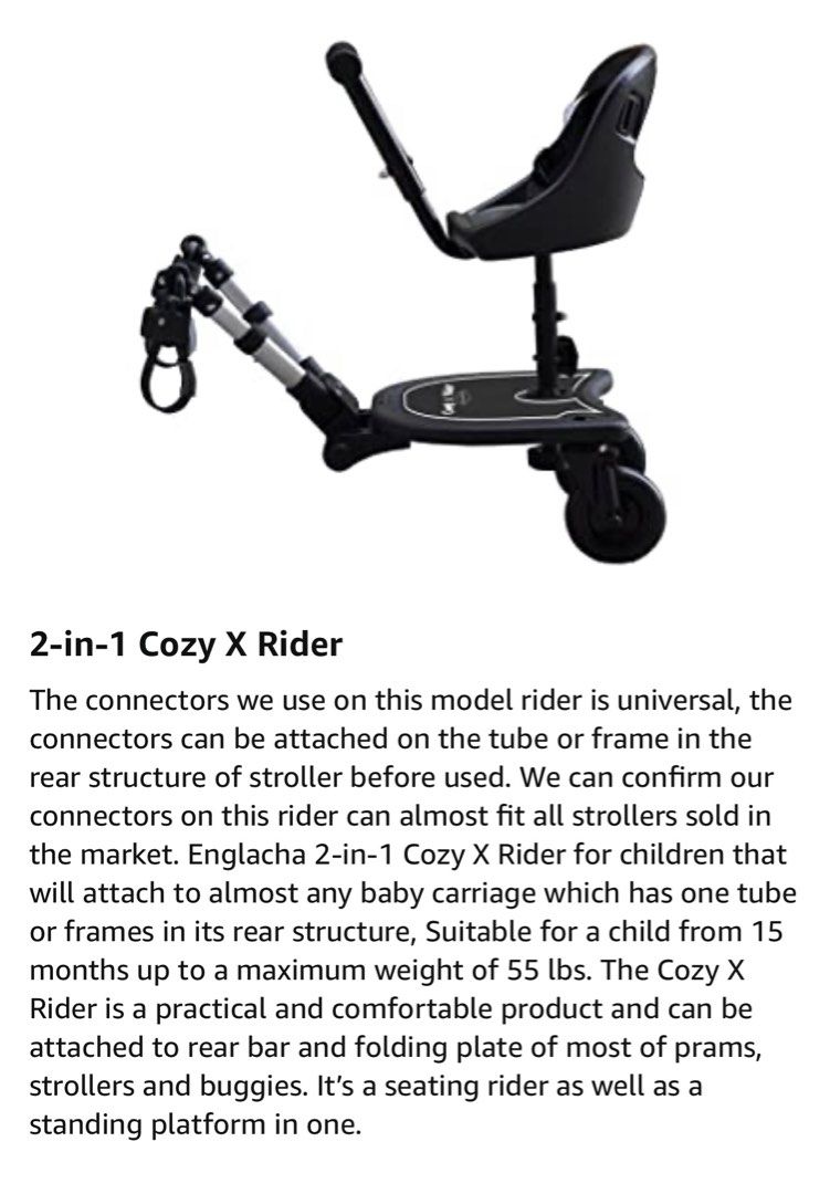 Englacha 2-in-1 Cozy X Rider, Babies & Kids, Going Out, Strollers on ...