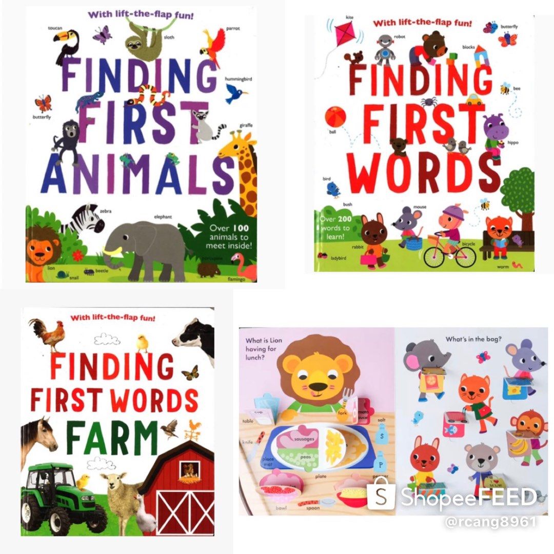 Finding First Word Animals/ Farm over 100 lift the flap (great books ...