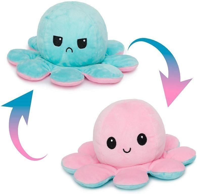 Flip Octopus - Double Sided Reversible Octopus Doll Small Stuffed ...