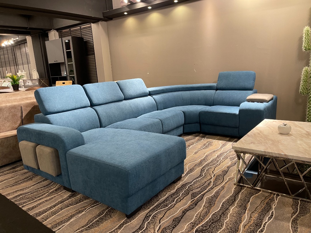 Full Fabric 7 Seater Corner Sofa, Furniture & Home Living, Furniture ...