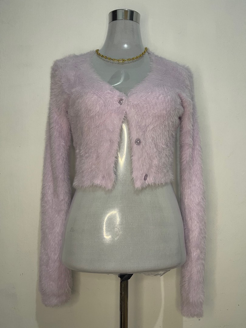 Furr Top Lilac, Women's Fashion, Tops, Blouses on Carousell