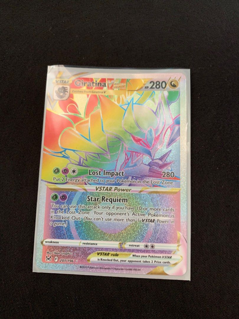 Giratina V Star Rainbow Lost Origin 201/196, Hobbies & Toys, Toys ...