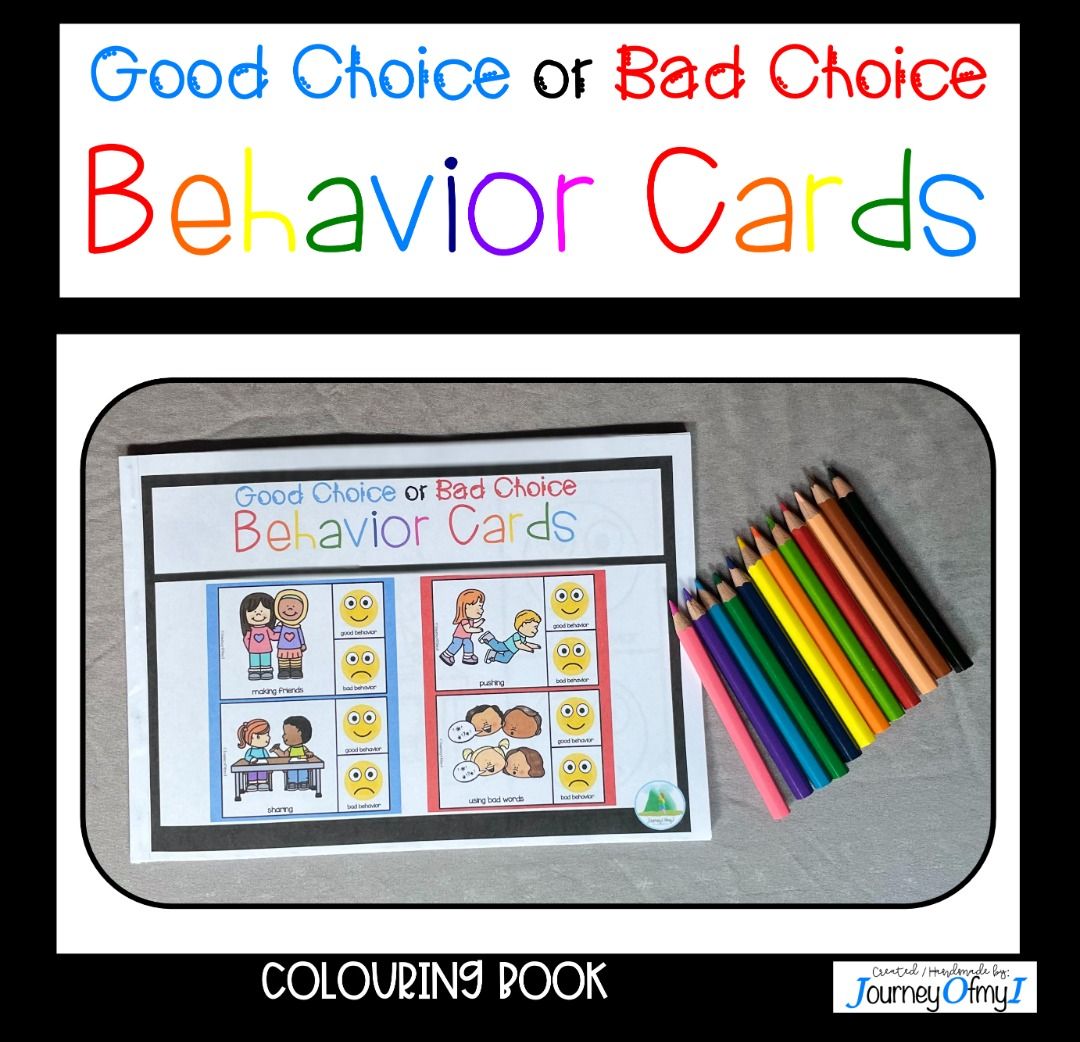 Good Choice or Bad Choice - Behavior Cards / Colouring Book / Classroom ...