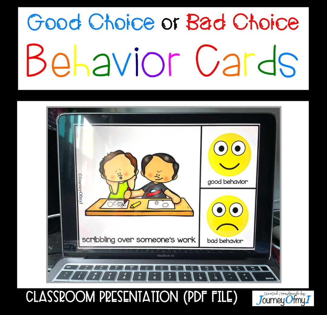 Good Choice or Bad Choice - Behavior Cards / Colouring Book / Classroom ...