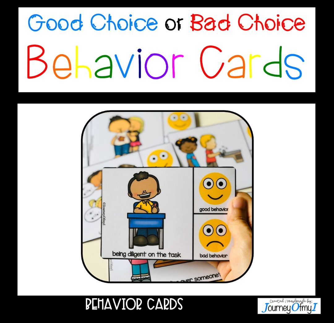 Good Choice or Bad Choice - Behavior Cards / Colouring Book / Classroom ...