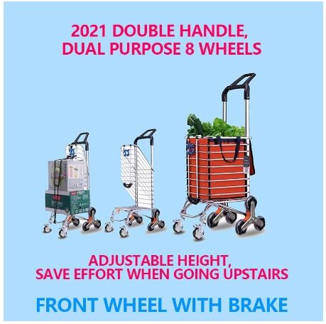 Grocery Trolley | Shopping Trolley | Climbing | Rotating handle ...