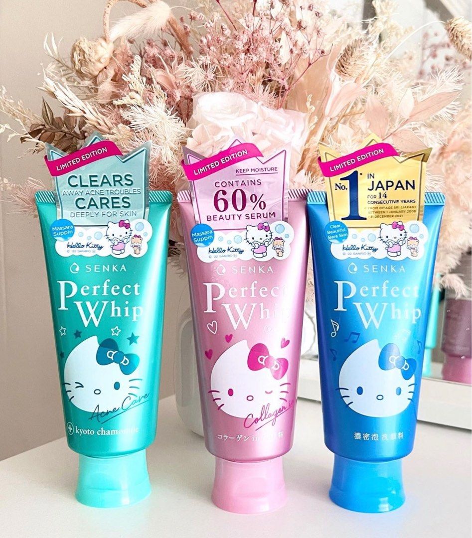 Hello Kitty x Senka Face Wash with Hello Kitty bubble tea cup holder ...