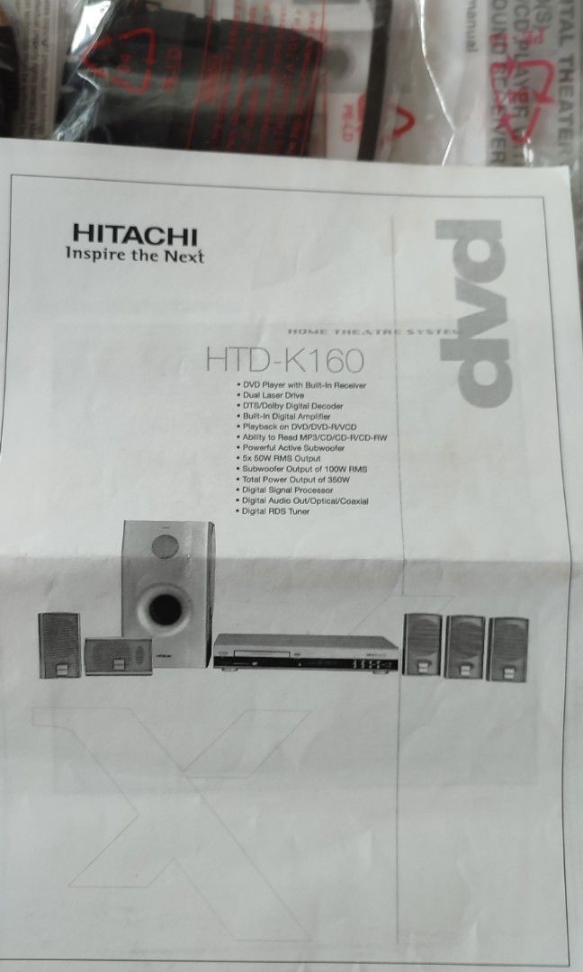 Hitachi Digital Home Theater System HTD-K160(S), TV & Home Appliances ...