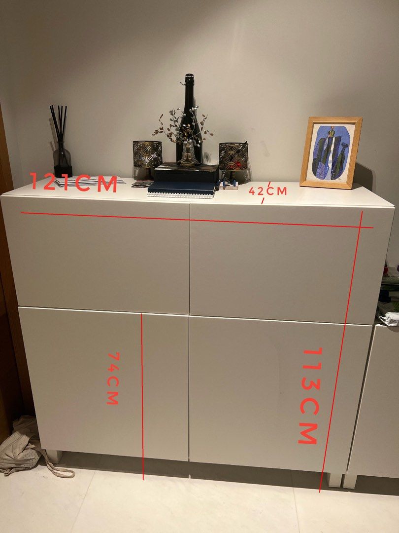 IKEA BESTA 3 Cabinet Storage System, Furniture & Home Living, Furniture ...