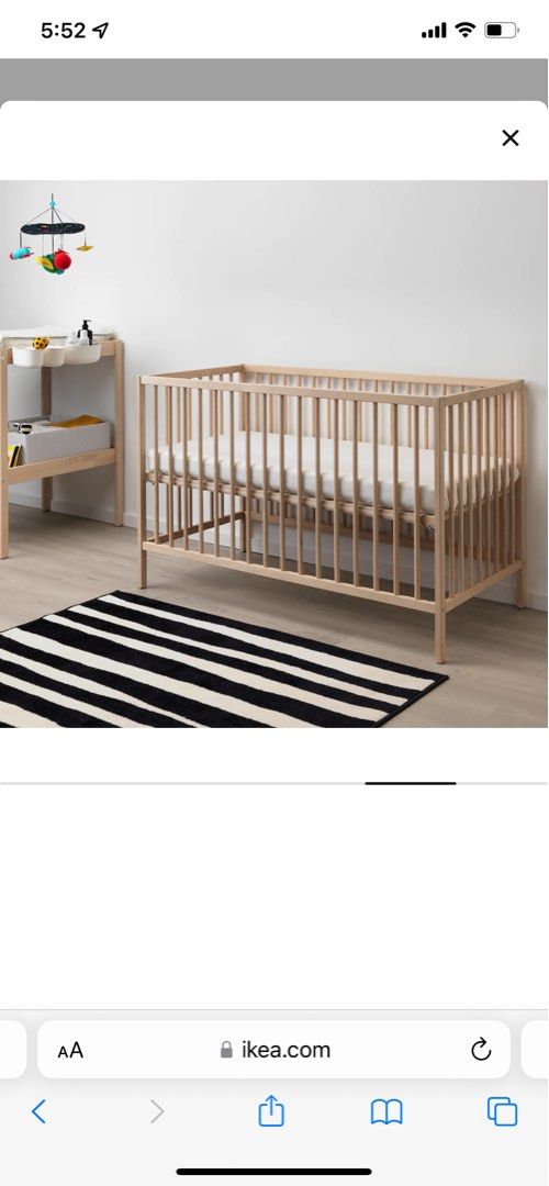 ikea sniglar baby cot, Babies & Kids, Baby Nursery & Kids Furniture ...