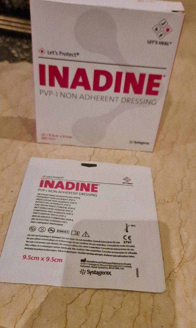 INADINE DRESSING 9.5 CM X 9.5 CM, Health & Nutrition, Medical Supplies ...
