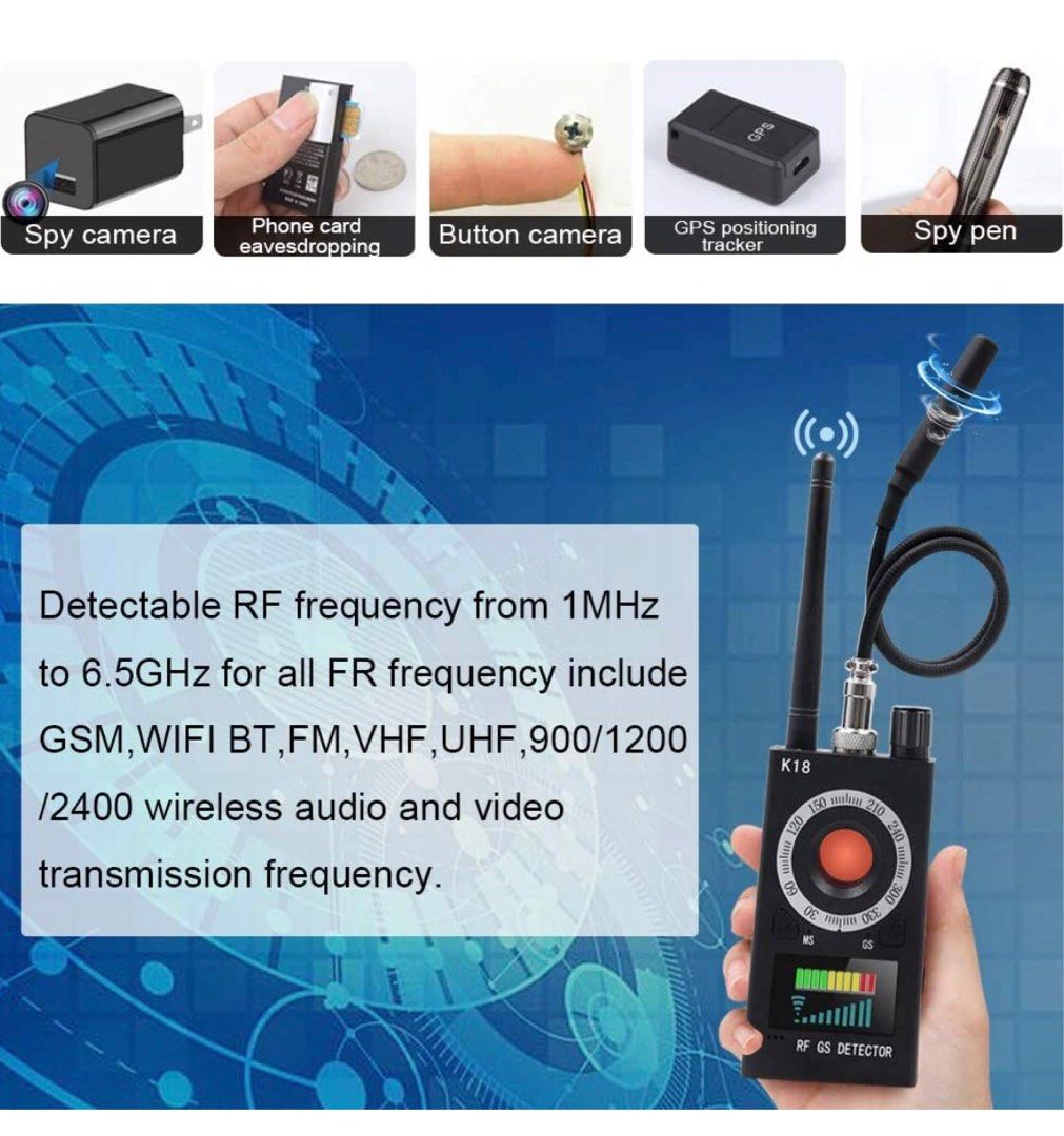 JMDHKK Hidden Camera Detectors,Anti Spy Detector,Bug Detector ,GPS ...