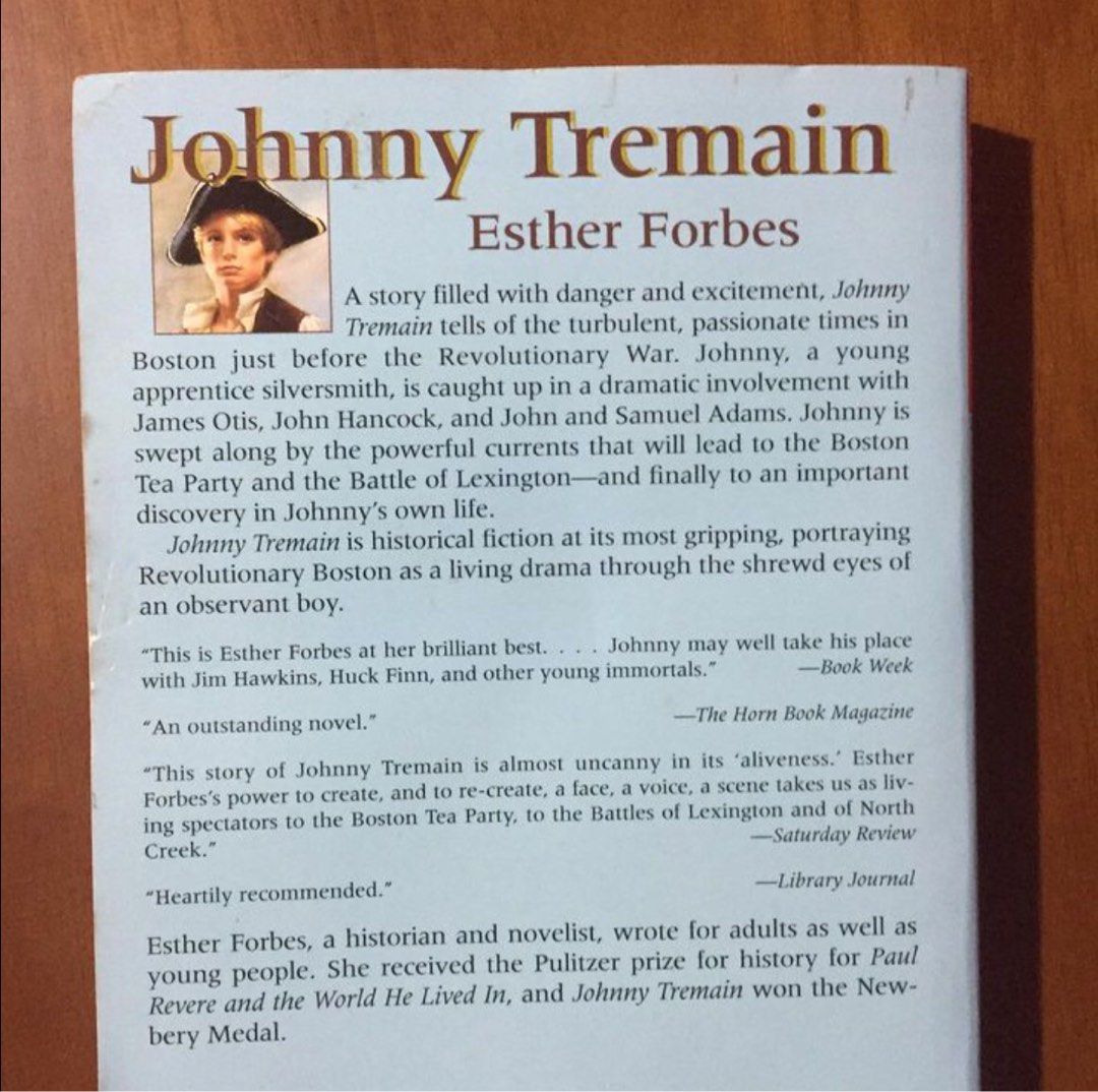 Johnny Tremain by Esther Forbes, Hobbies & Toys, Books & Magazines ...