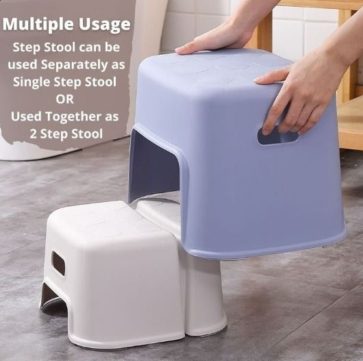 Kids Double Step Stool with Anti-Slip Design | Multiple Usage as Double ...