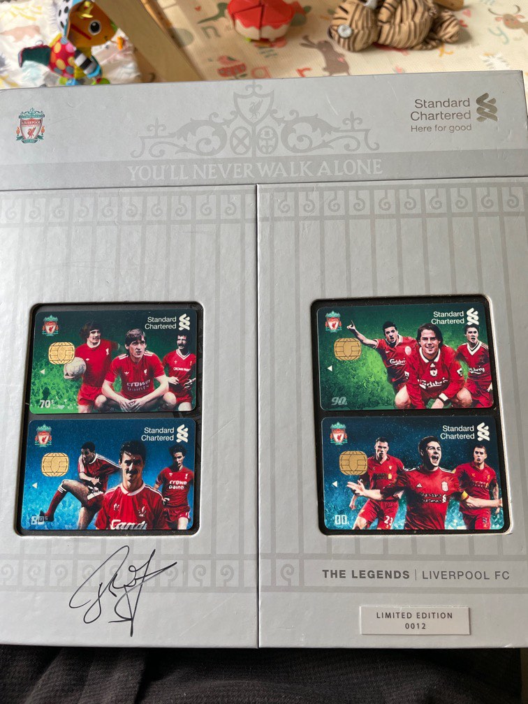Liverpool Legends Standard Chartered collectible cards (autographed by ...