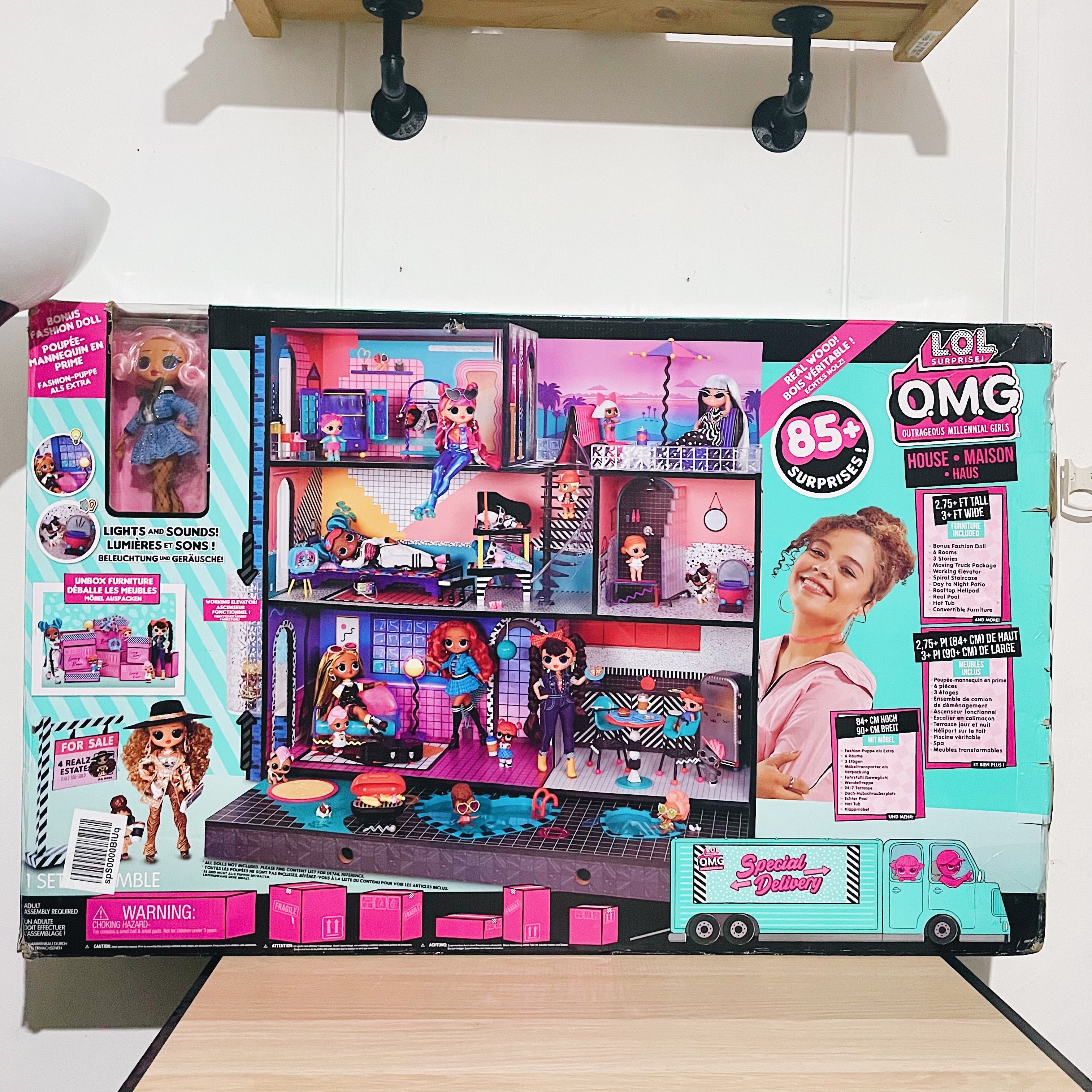 LOL OMG Barbie Wooden Doll House, Hobbies & Toys, Toys & Games on Carousell