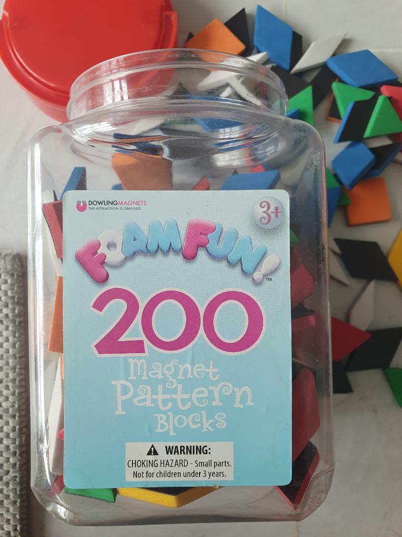 Magnet foam pattern blocks, Babies & Kids, Infant Playtime on Carousell