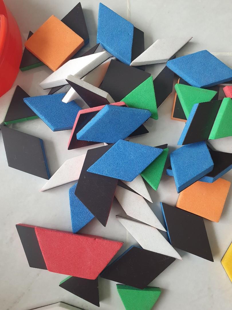 Magnet foam pattern blocks, Babies & Kids, Infant Playtime on Carousell