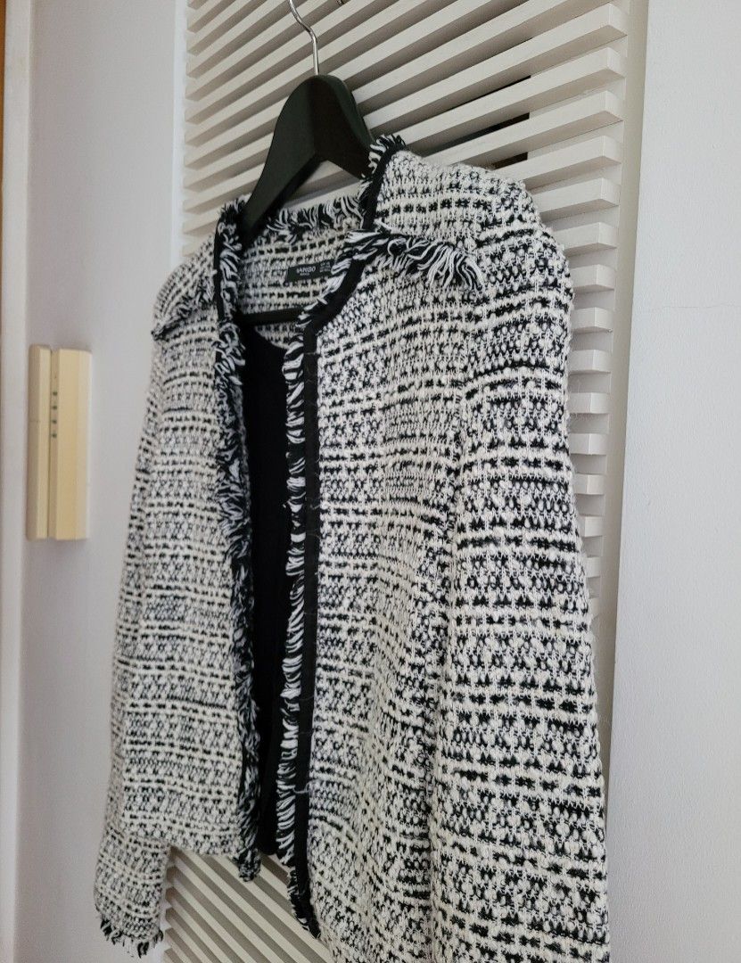 Mango Tweed Boucle Blazer, Women's Fashion, Coats, Jackets and ...