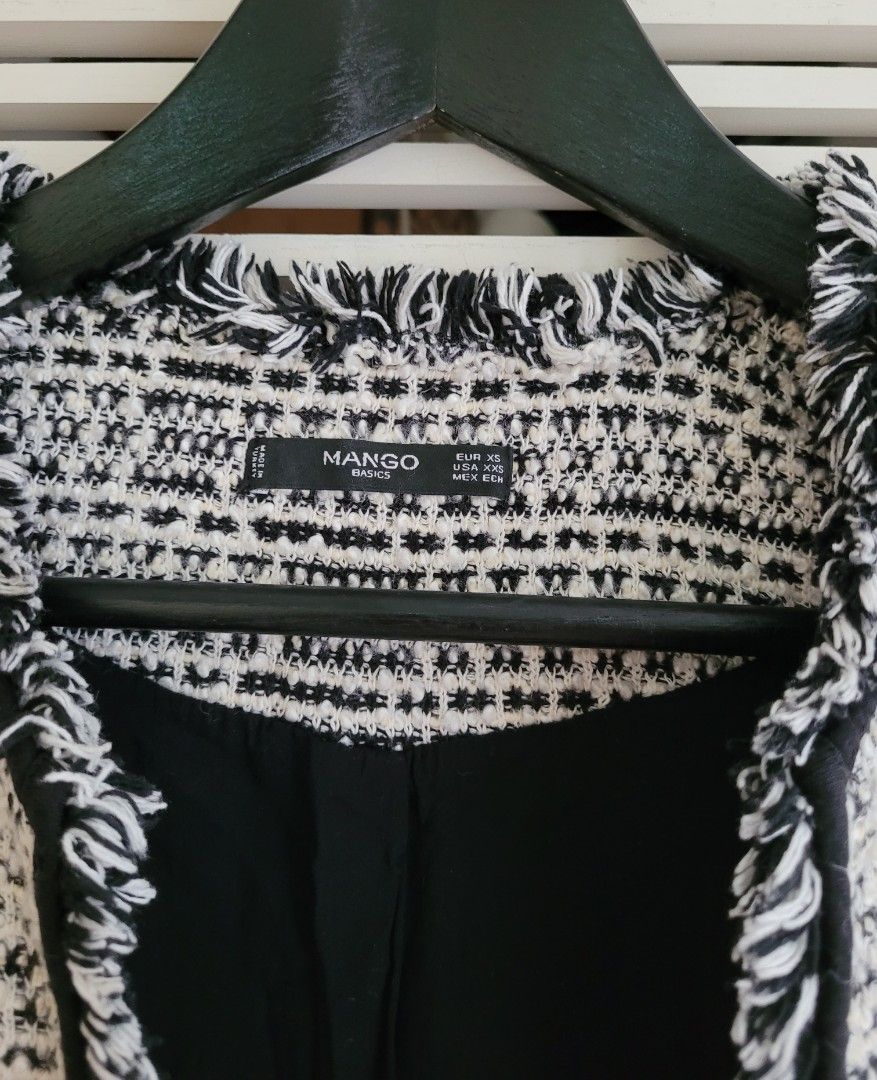 Mango Tweed Boucle Blazer, Women's Fashion, Coats, Jackets and ...