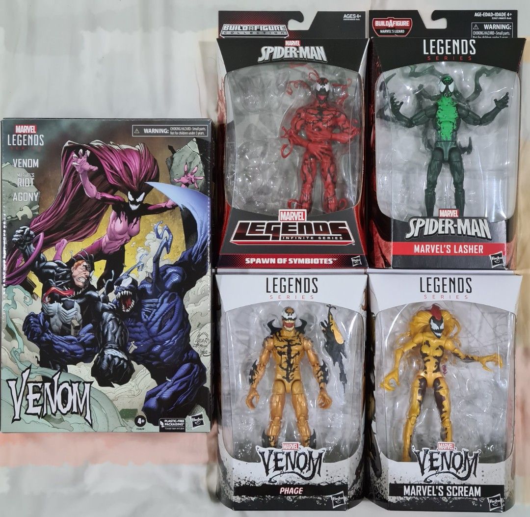 MARVEL LEGENDS SPIDER-MAN : SYMBIOTE CHILDREN OF VENOM (SET OF 7 ...