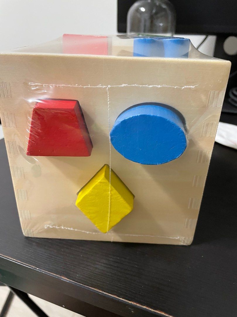 Melissa & Doug Shape Sorting Cube - Classic Wooden Toy With 12 Shapes ...