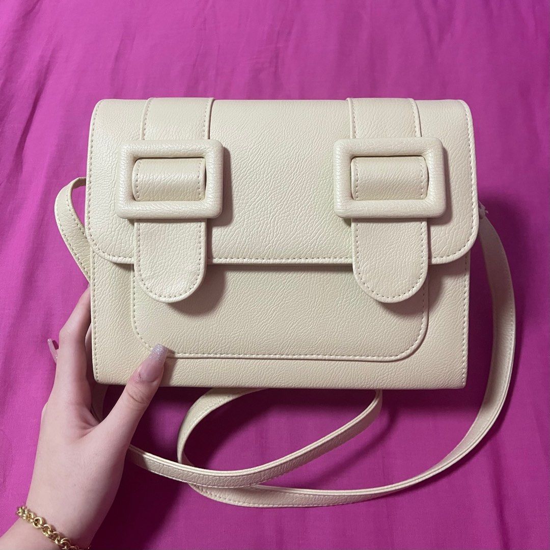 Merimies M Bag Cream Colour, Women's Fashion, Bags & Wallets, Cross ...