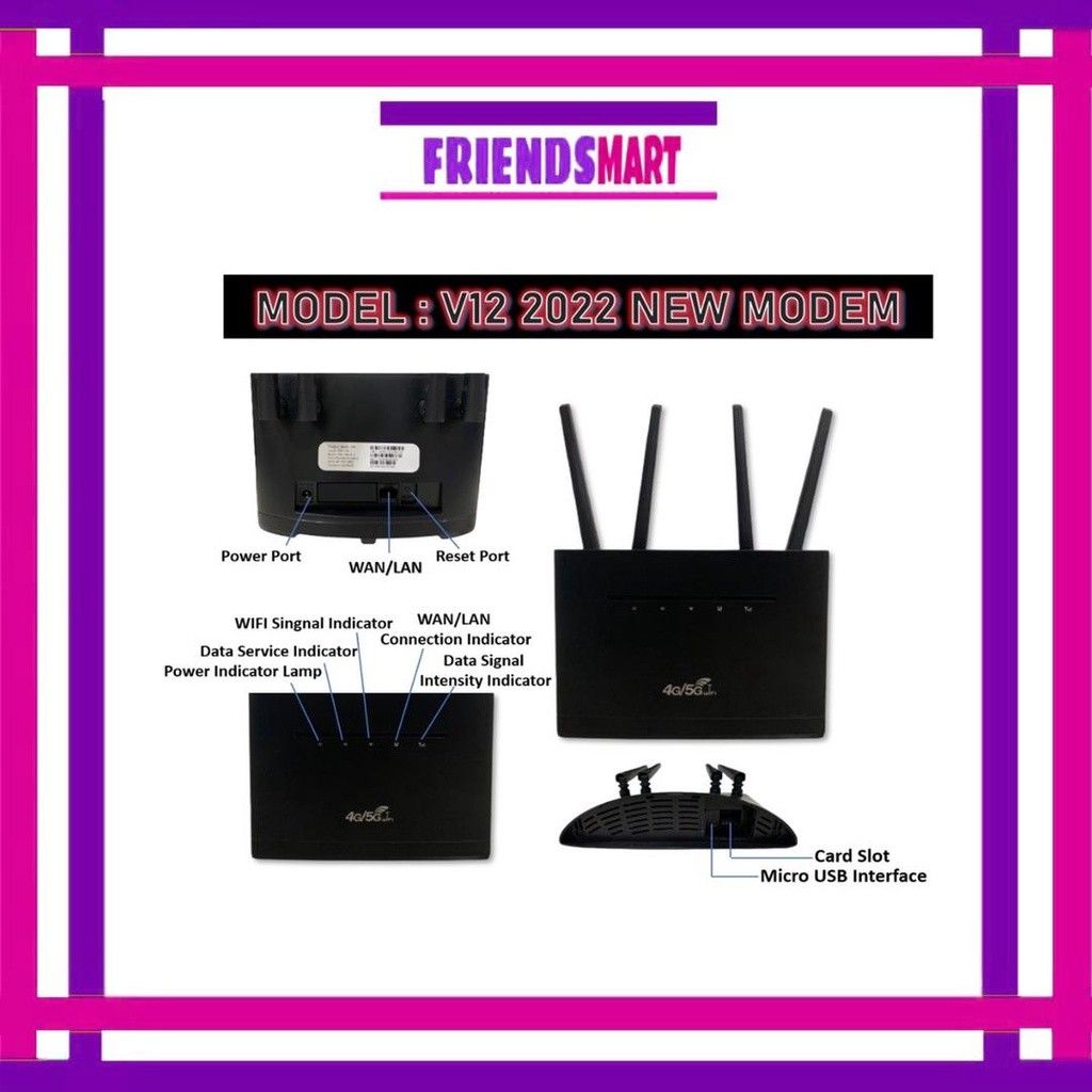 MOD Simcard 4G Router Modem V12 Wifi Unlimited Internet, Computers ...