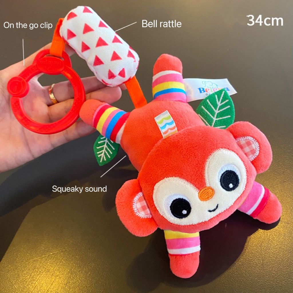 Monkey rattle hang toy, Babies & Kids, Infant Playtime on Carousell