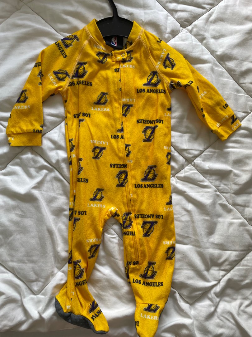 NBA Lakers Frogsuit Onesie Pajama, Babies & Kids, Babies & Kids Fashion ...