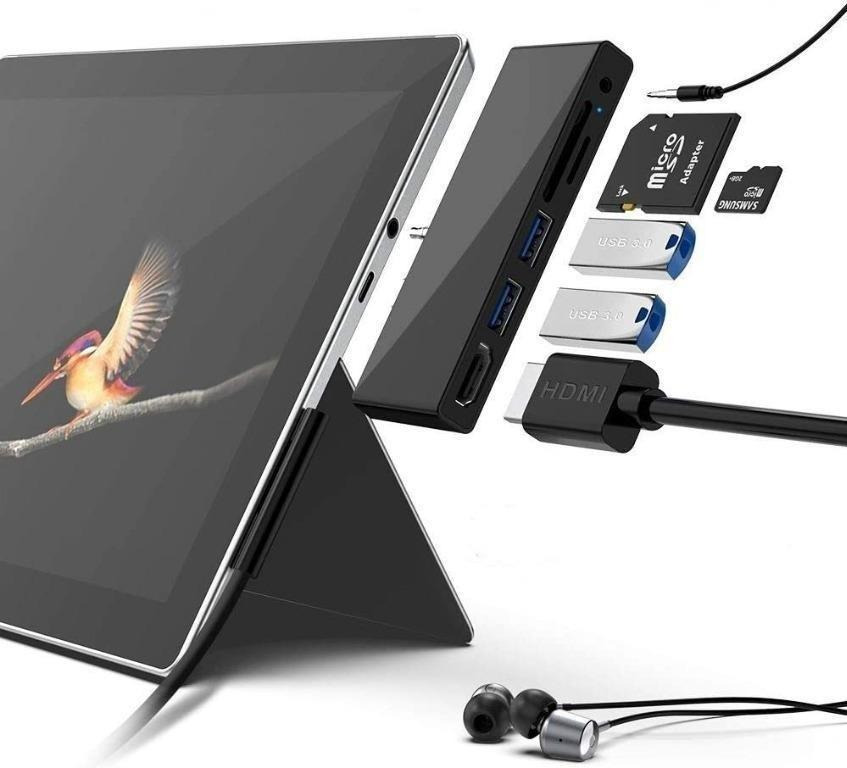 New Arrival! Hiweal Surface Go USB Hub 6in1 Function Extension, USB 3.0 ...