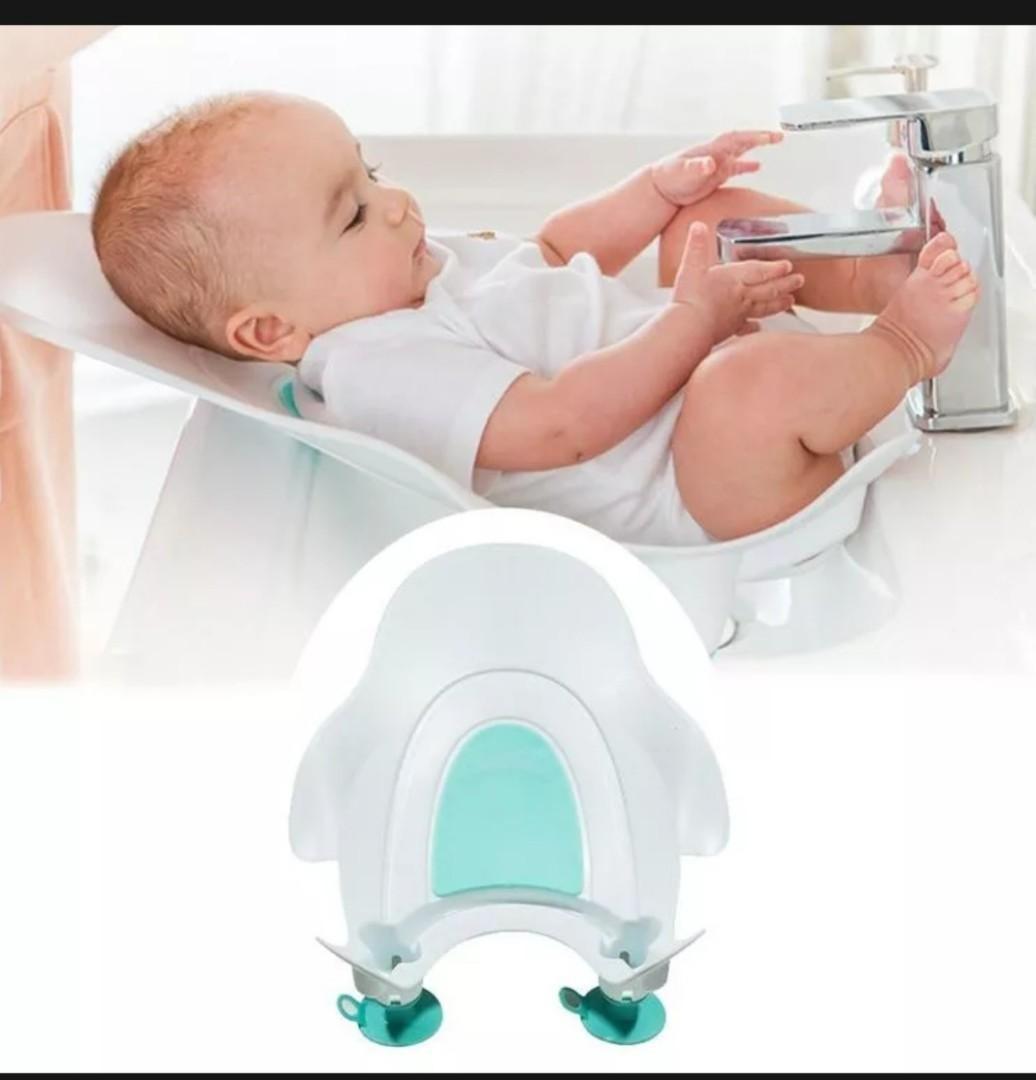 Newborn Baby butt washing / sink washing seat back support, Babies ...