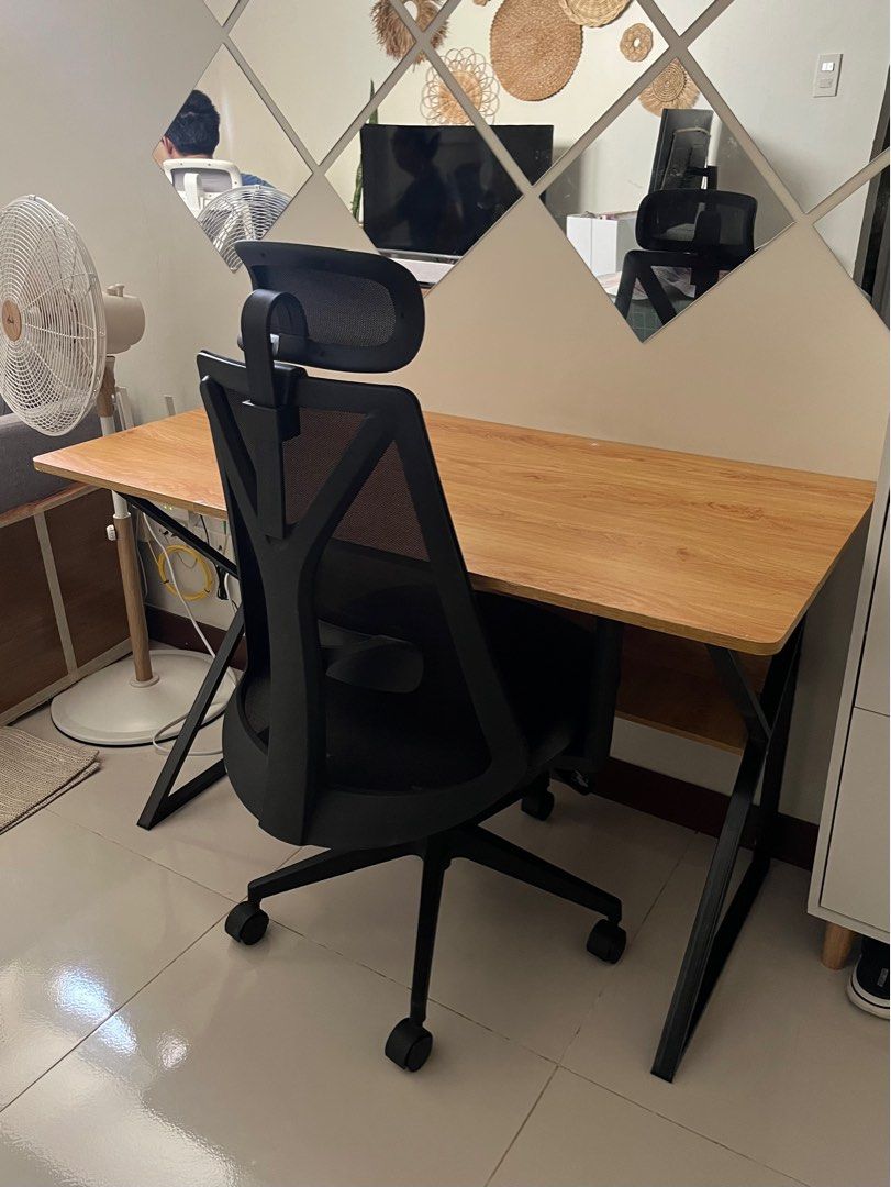 Office Desk and Chair Combo, Furniture & Home Living, Office Furniture ...