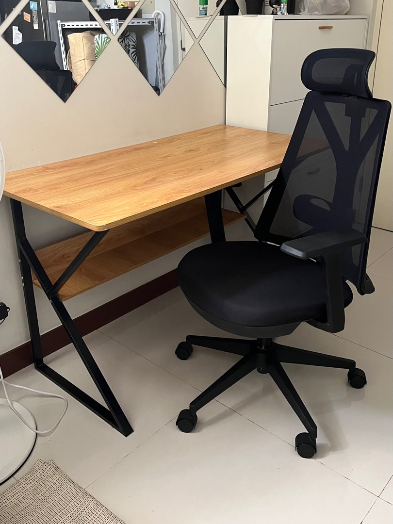 Office Desk and Chair Combo, Furniture & Home Living, Office Furniture ...