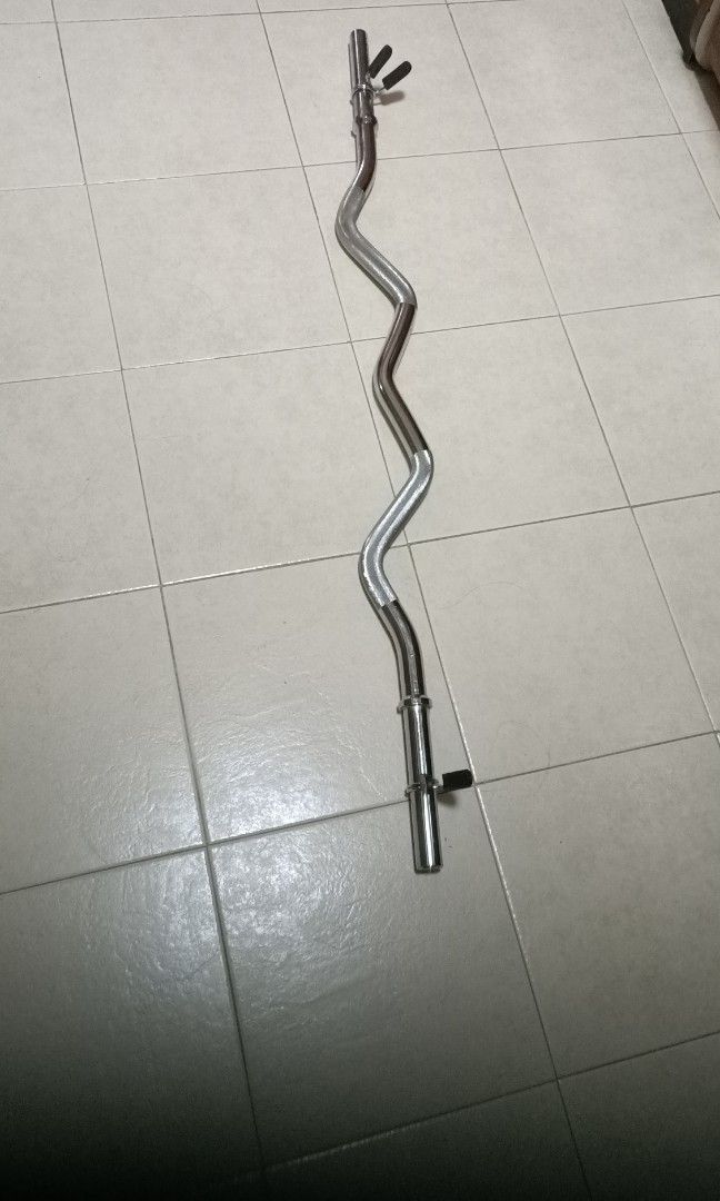 28mm.Olympics (1.2cm 47"long).Ez curl bar with clips new, Sports ...