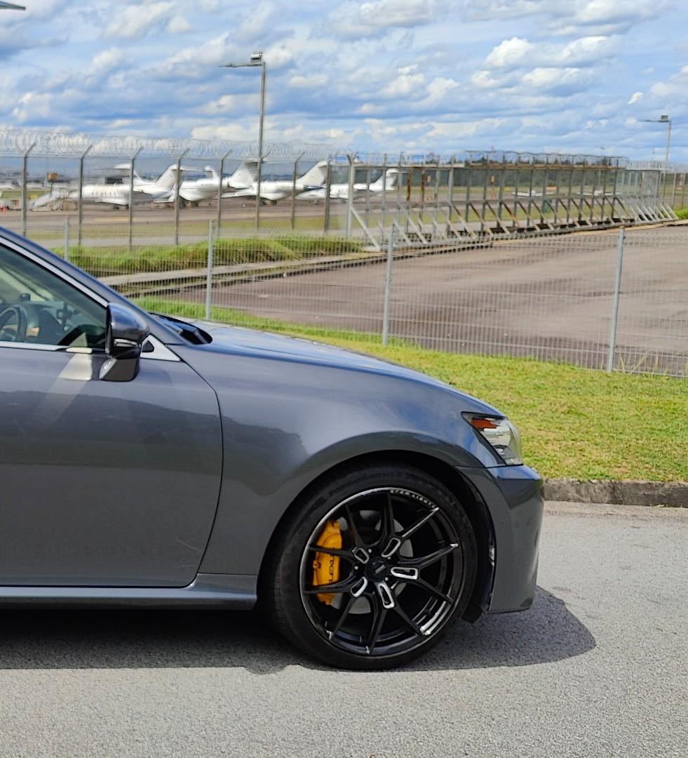 Original 19" Ray's 57FXZ 5X114.3 Gramlights, Car Accessories, Tyres & Rims on Carousell