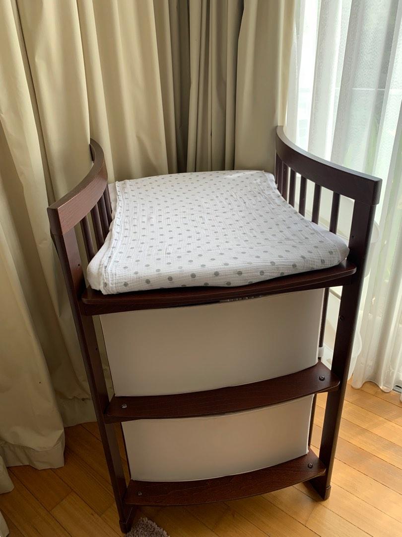 Original Stokke Care change table (walnut), Babies & Kids, Bathing ...