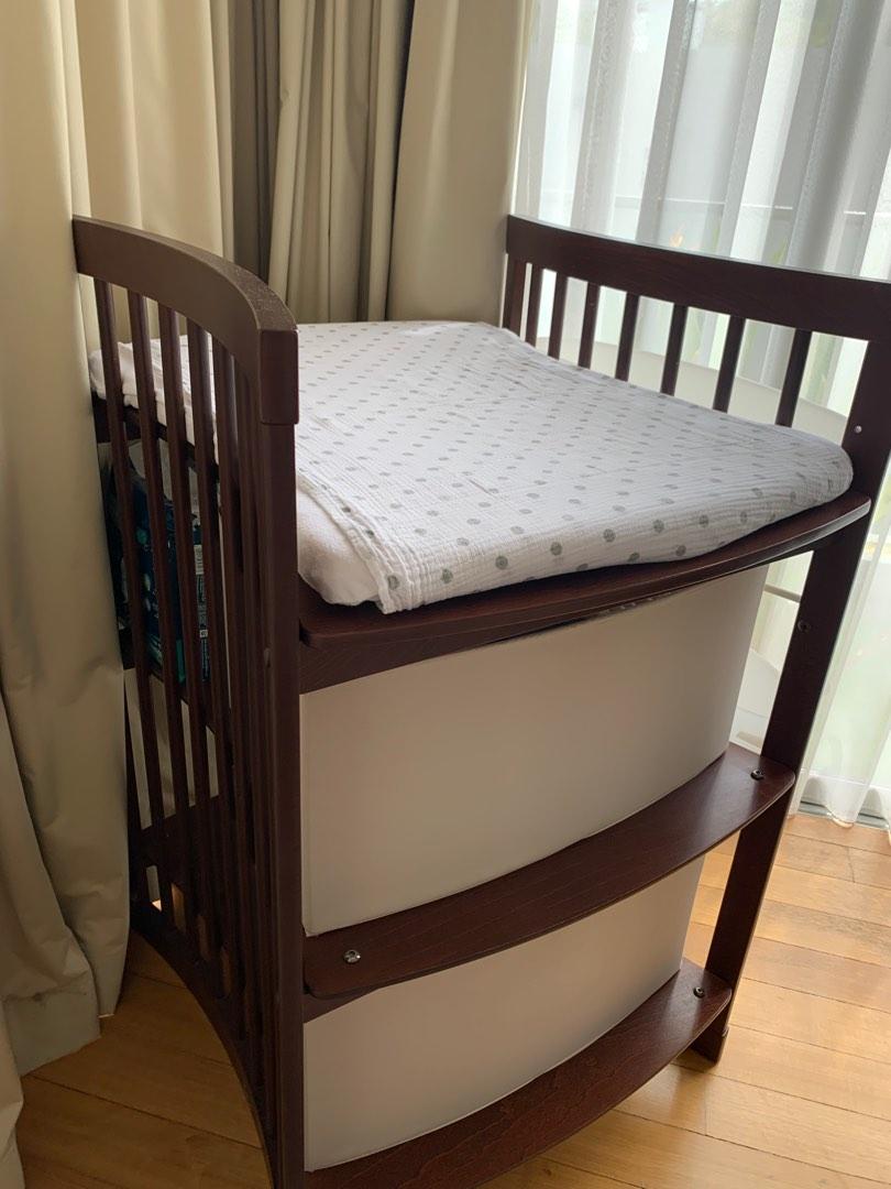 Original Stokke Care change table (walnut), Babies & Kids, Bathing ...