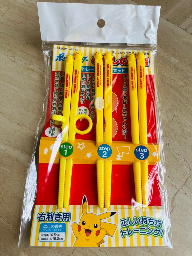 Pokémon Pikachu kids chopsticks (3pairs in 1 set), Babies & Kids ...