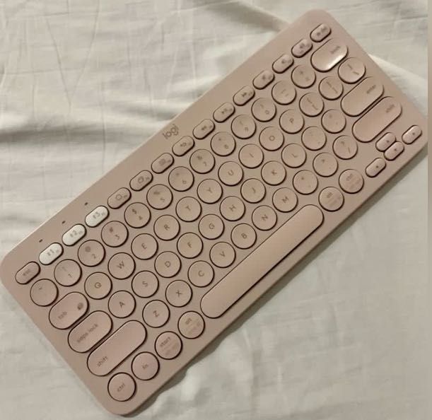 Pink Logitech K380 Wireless Multi-Device Bluetooth Keyboard, Computers ...
