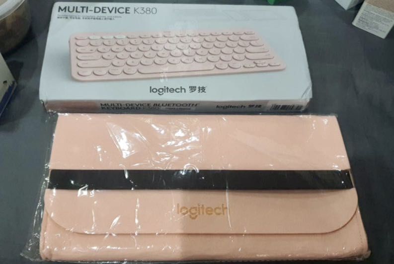 Pink Logitech K380 Wireless Multi-Device Bluetooth Keyboard, Computers ...