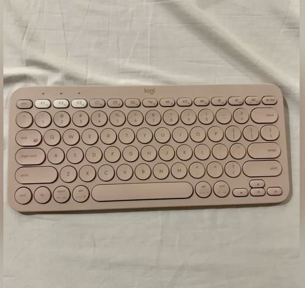 Pink Logitech K380 Wireless Multi-Device Bluetooth Keyboard, Computers ...