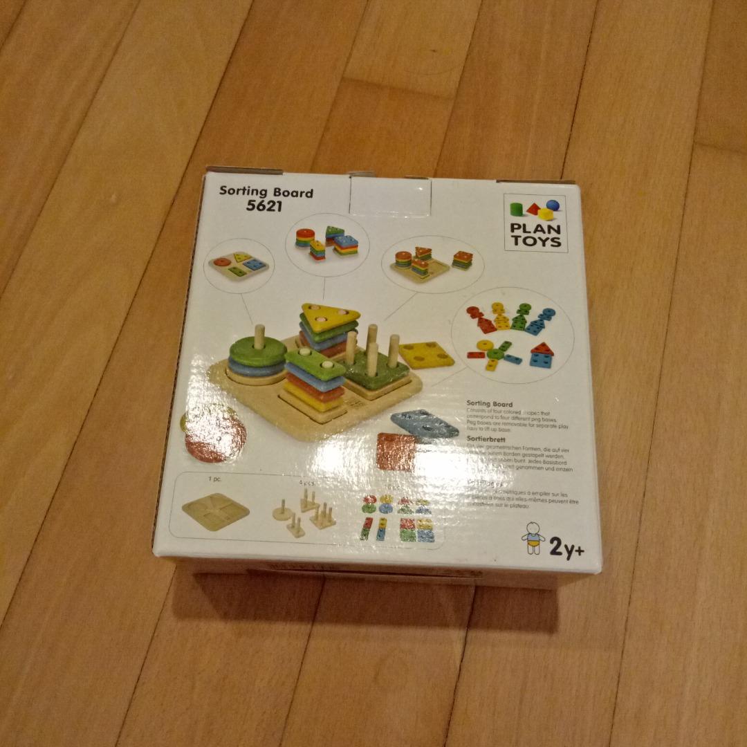 Plan Toy Geometric Sorting Board, Hobbies & Toys, Toys & Games on Carousell