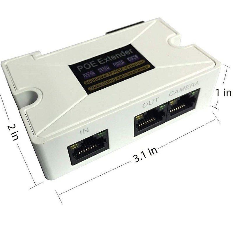 POE Extender IEEE 802.3af/at POE Repeater Ethernet Splitter Passive 2 ...